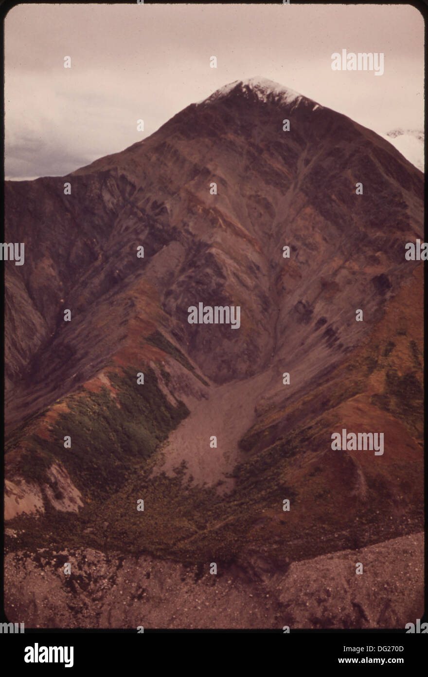 A small peak in the Alaska Range, located on the Denali Fault, is ...