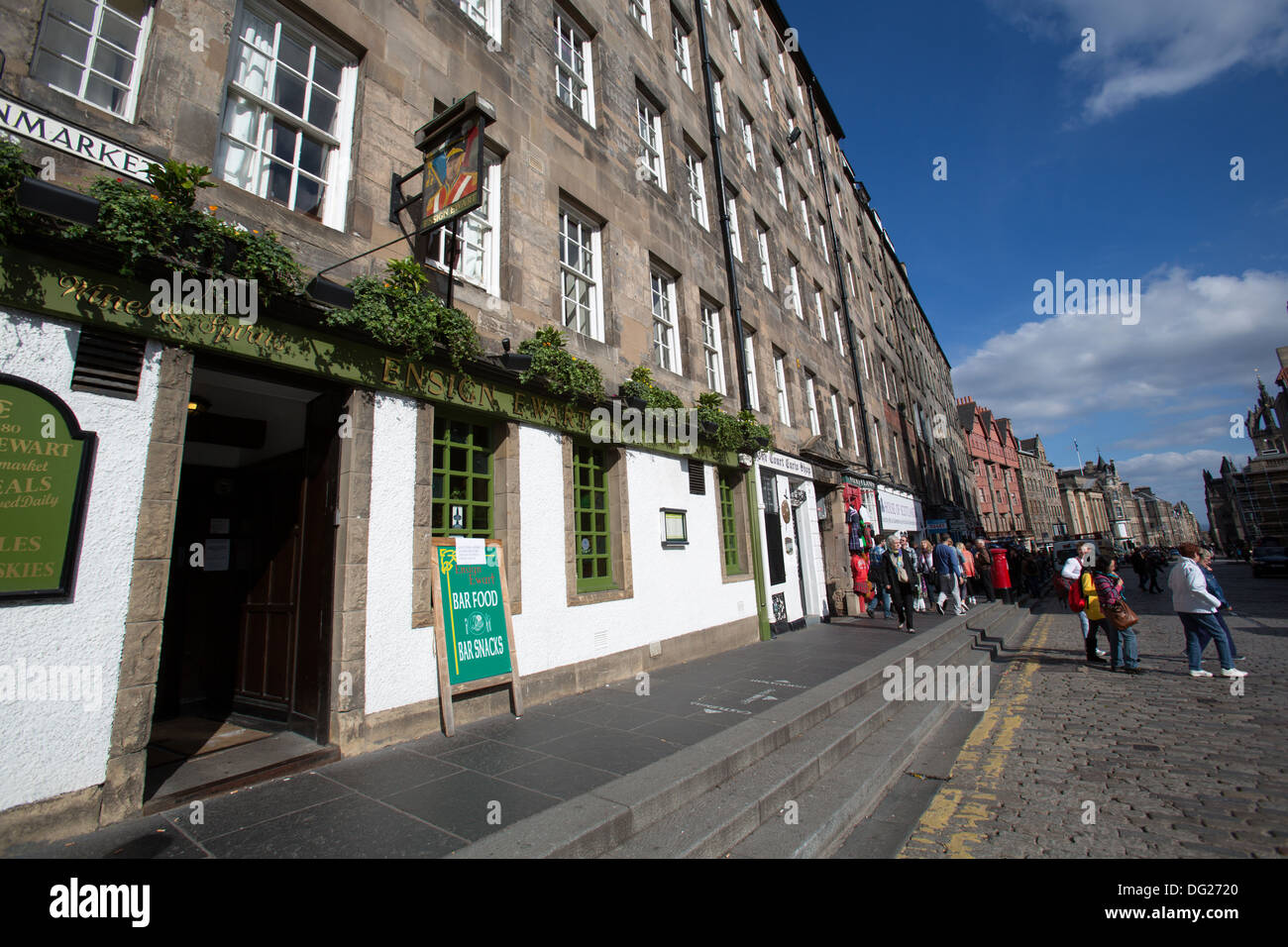 City of Edinburgh, Scotland. The Ensign Ewart public house on Edinburgh ...