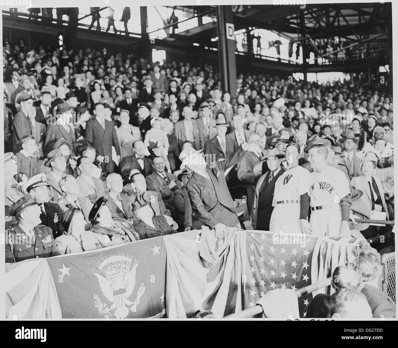 President Harry S. Truman throws the ceremonial first pitch at Griffith ...