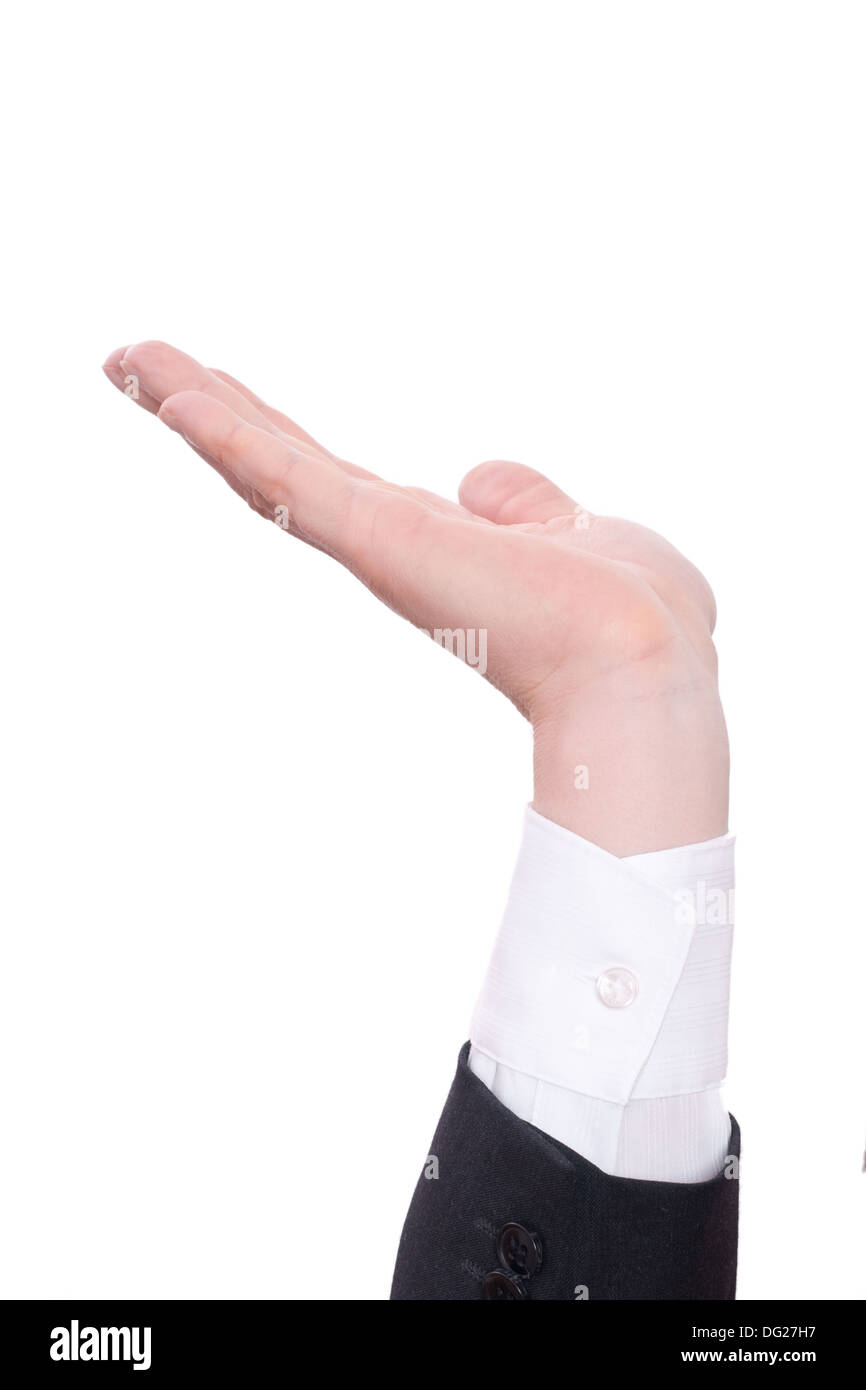 Arm with a suit and white shirt is lifting up Stock Photo - Alamy