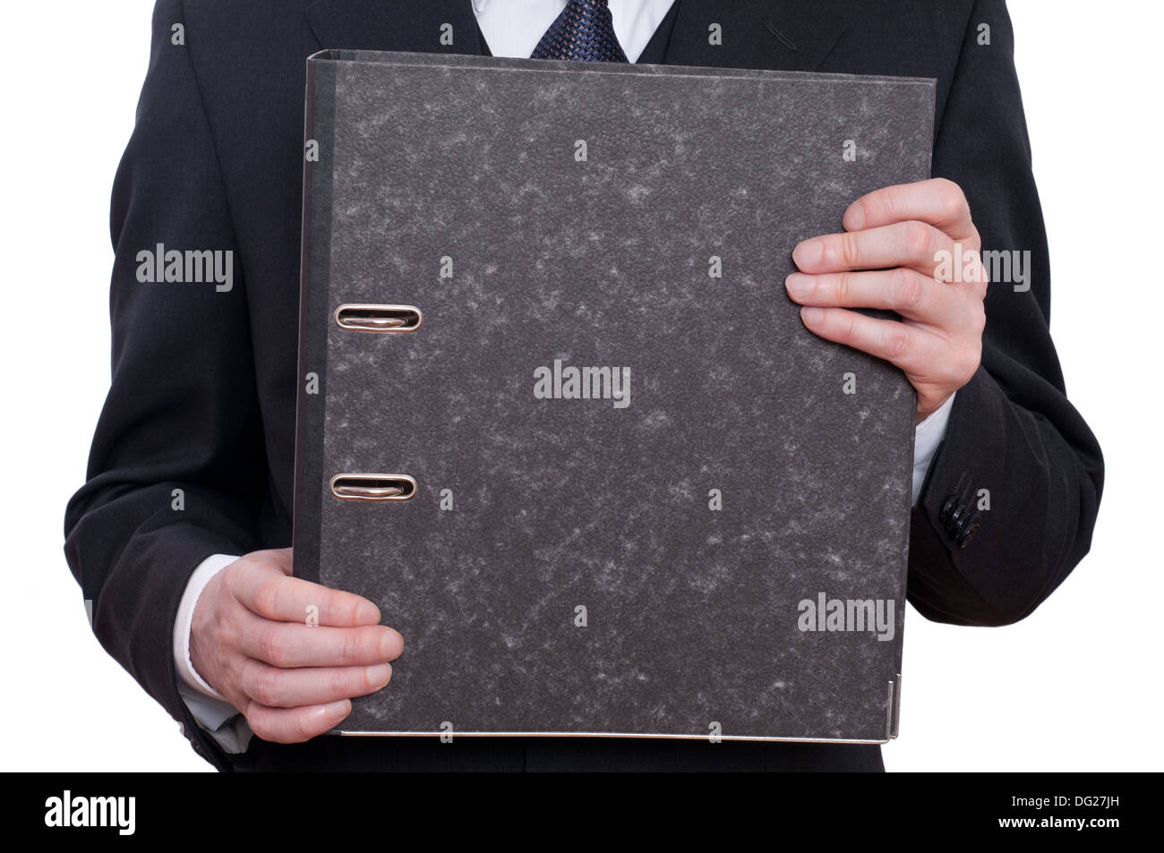 Man is holding a file with his two hands Stock Photo - Alamy