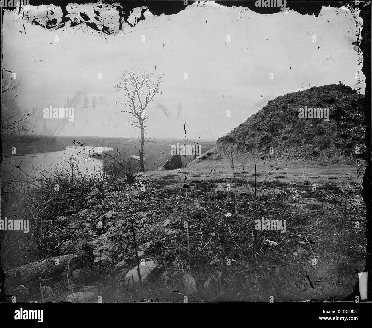 This image shows a scenic view of the Potomac River from Fort Sumner ...