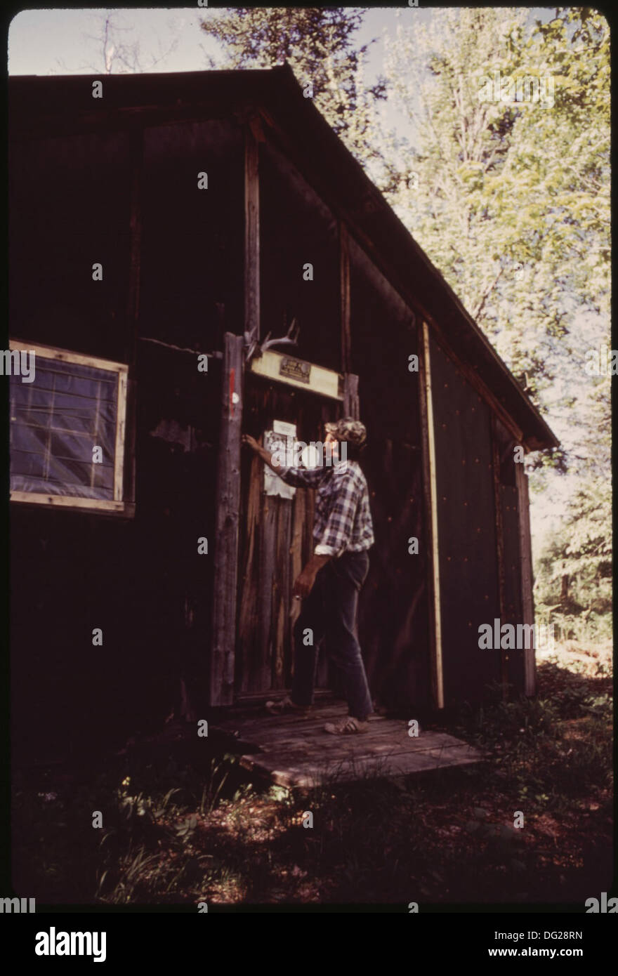 A typical backwoods hunting and fishing camp, used exclusively during ...