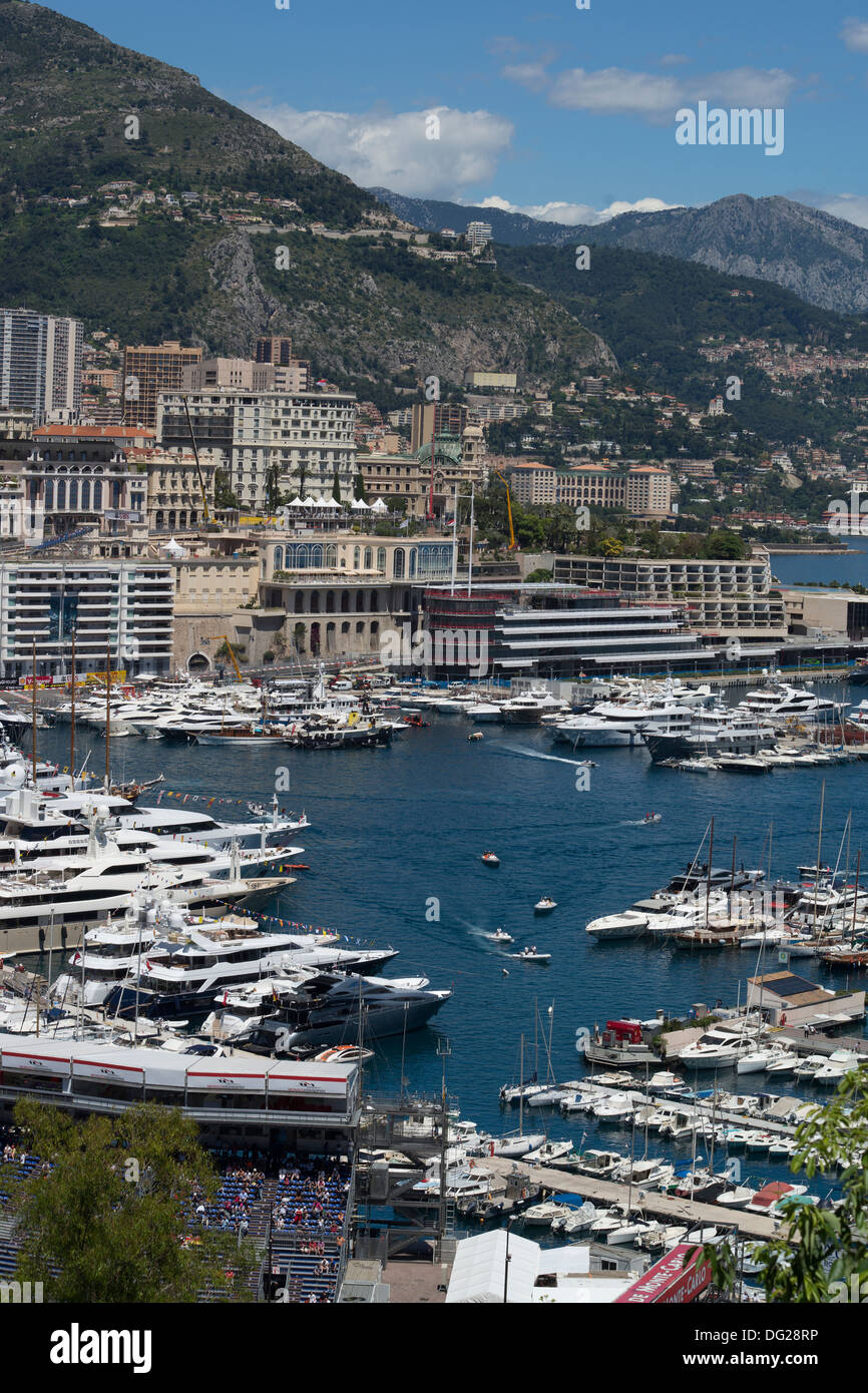 Over, View, Port, Hercule, Monaco, Monte Carlo Stock Photo - Alamy
