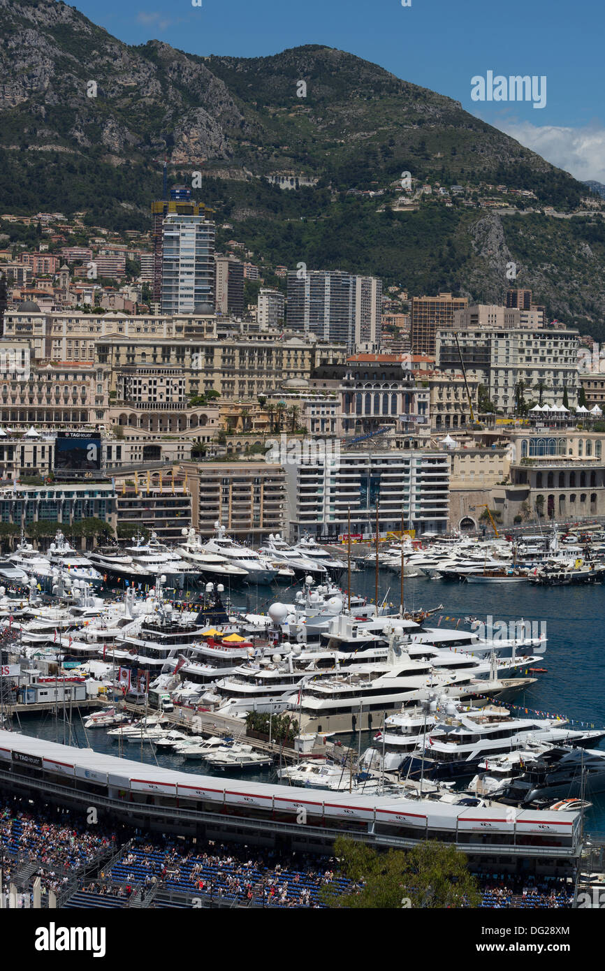 Over, View, Port, Hercule, Monaco, Monte Carlo Stock Photo - Alamy