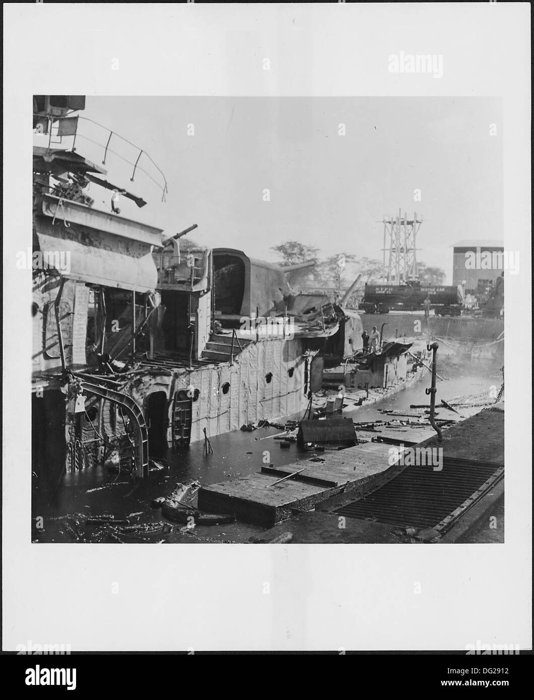 Photograph of the wreckage of the uss downes hi-res stock photography ...