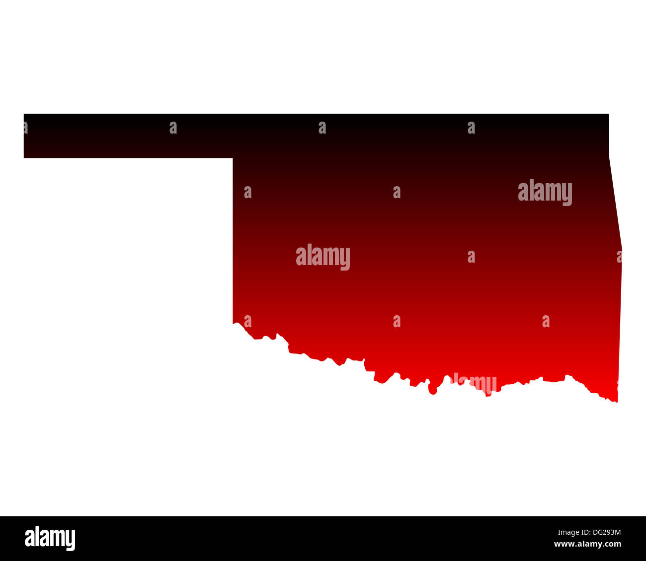 Map of Oklahoma Stock Photo - Alamy