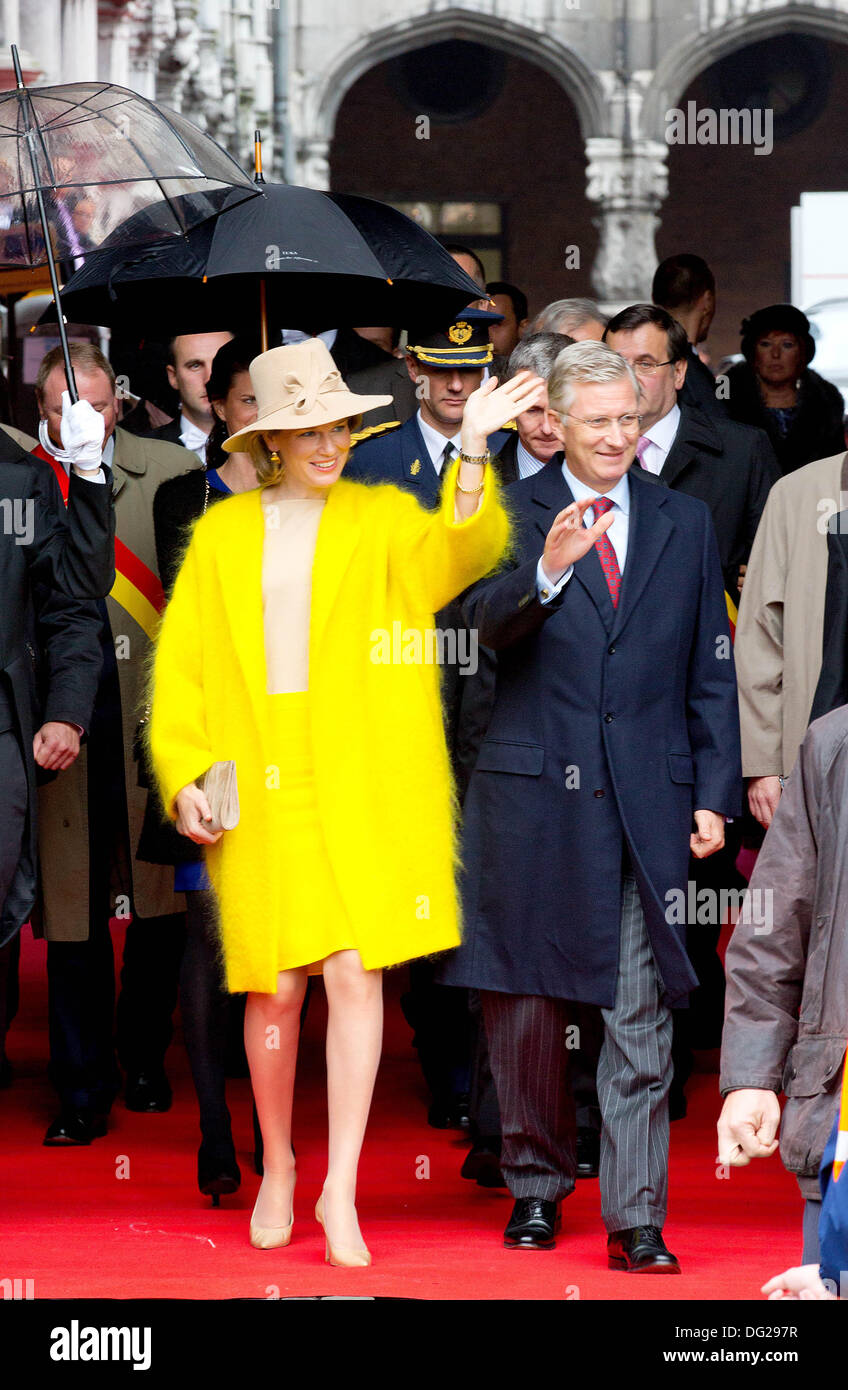 Liege, Belgium. 11th Oct, 2013. King Philippe (Filip) and Queen ...