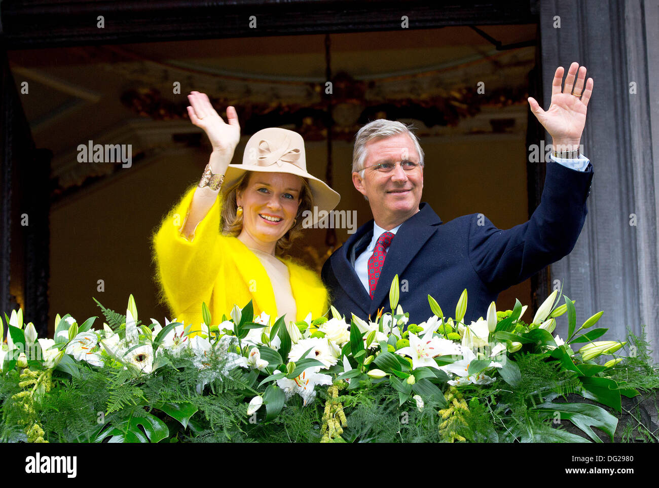 Liege, Belgium. 11th Oct, 2013. King Philippe (Filip) and Queen ...