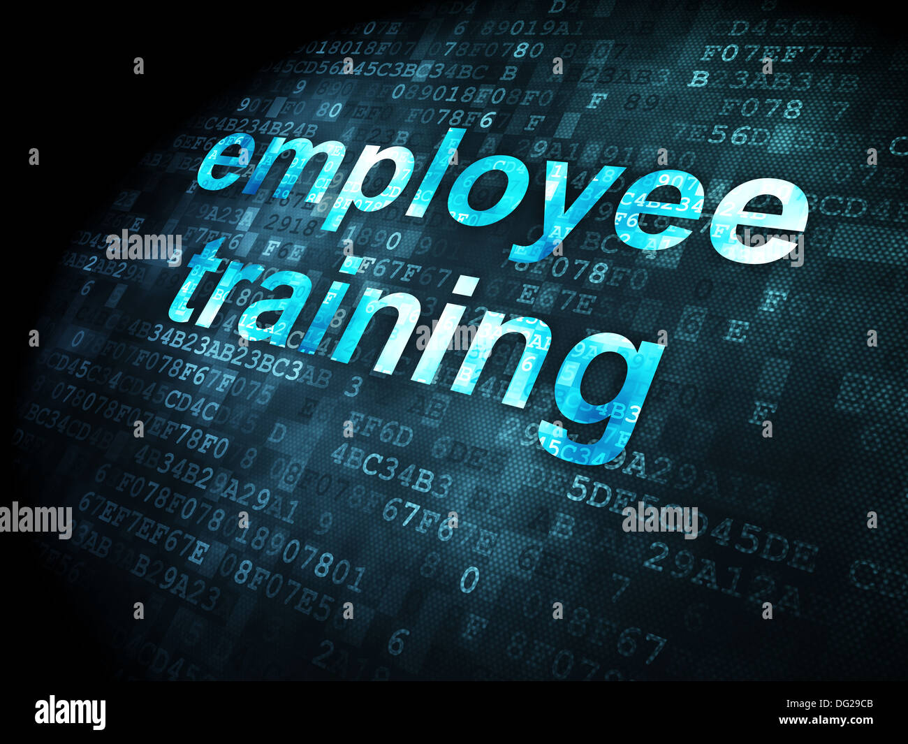 Education concept: Employee Training on digital background Stock Photo ...