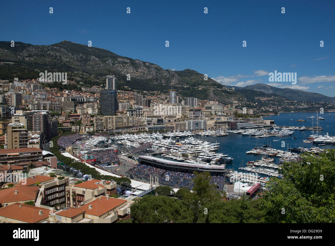 Over, View, Port, Hercule, Monaco, Monte Carlo Stock Photo - Alamy