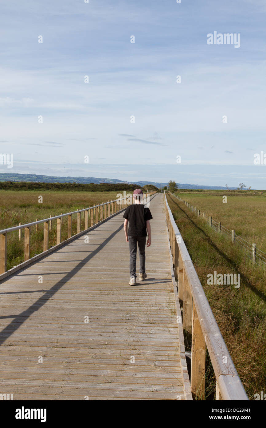 Burton to Flintshire Sustrans cycle path NCN 5 Stock Photo - Alamy