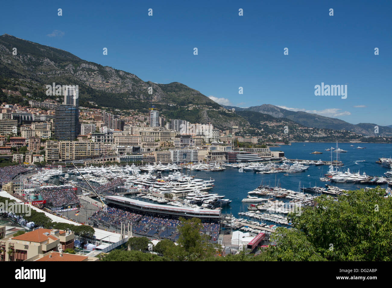 Over, View, Port, Hercule, Monaco, Monte Carlo Stock Photo - Alamy