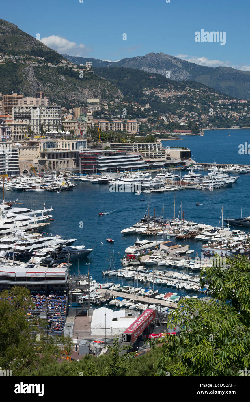 Over, View, Port, Hercule, Monaco, Monte Carlo Stock Photo - Alamy
