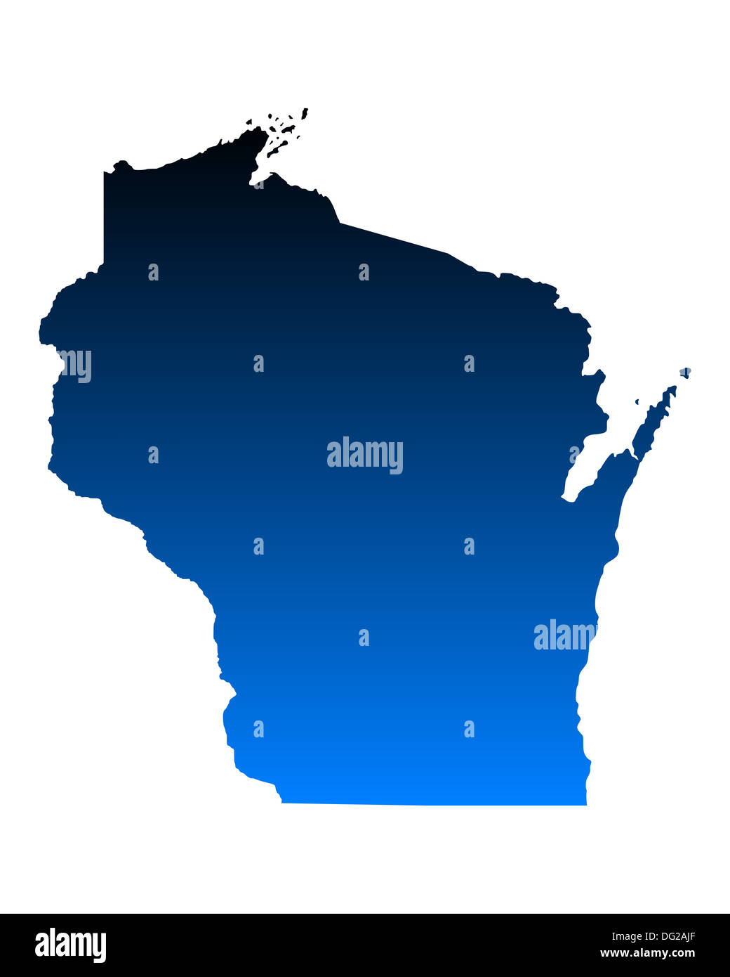 Map of Wisconsin Stock Photo - Alamy