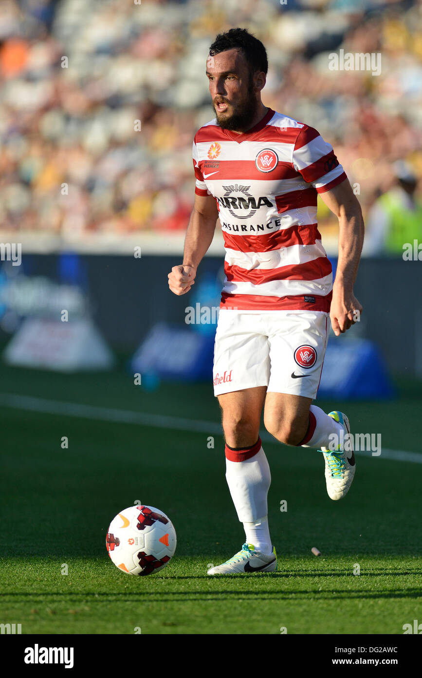 Gosford, Australia. 12th Oct, 2013. Wanderers forward Mark Bridge in ...
