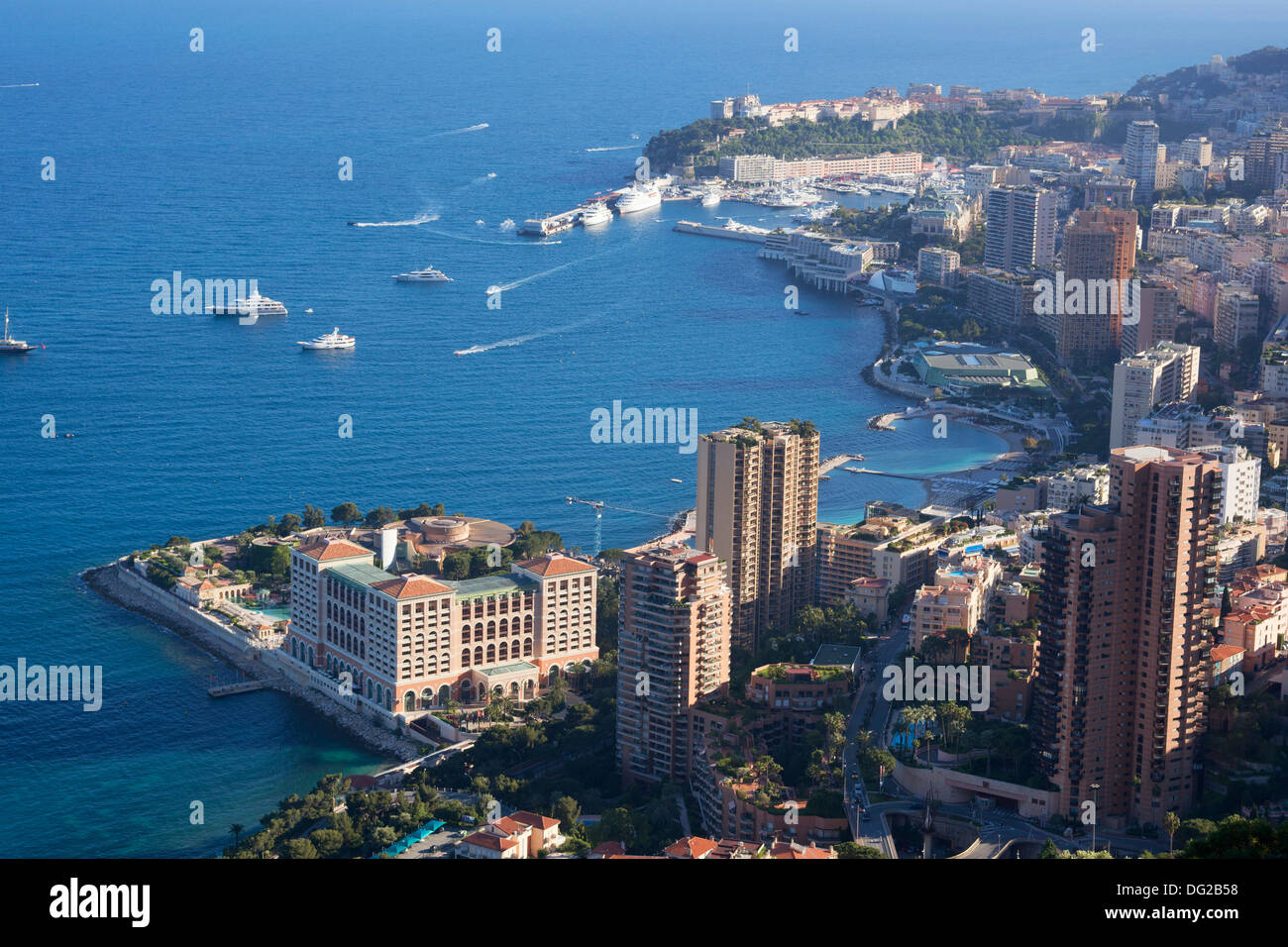 Over, View, Skyline, Coast, Monaco, Monte Carlo Stock Photo - Alamy