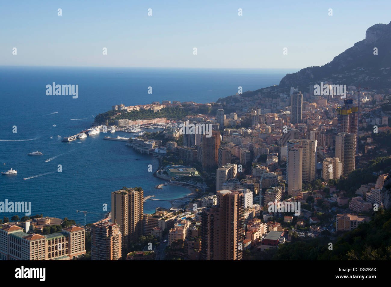 Over, View, Skyline, Coast, Monaco, Monte Carlo Stock Photo - Alamy