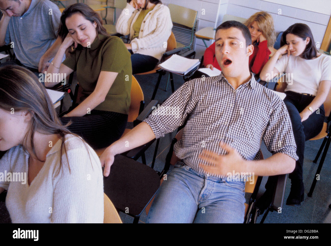 Young pupil yawning hi-res stock photography and images - Alamy