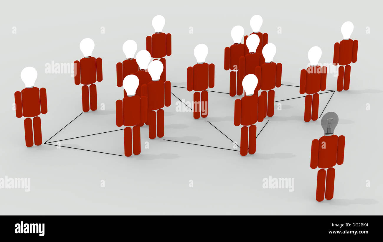Many people connected in a social network Stock Photo - Alamy