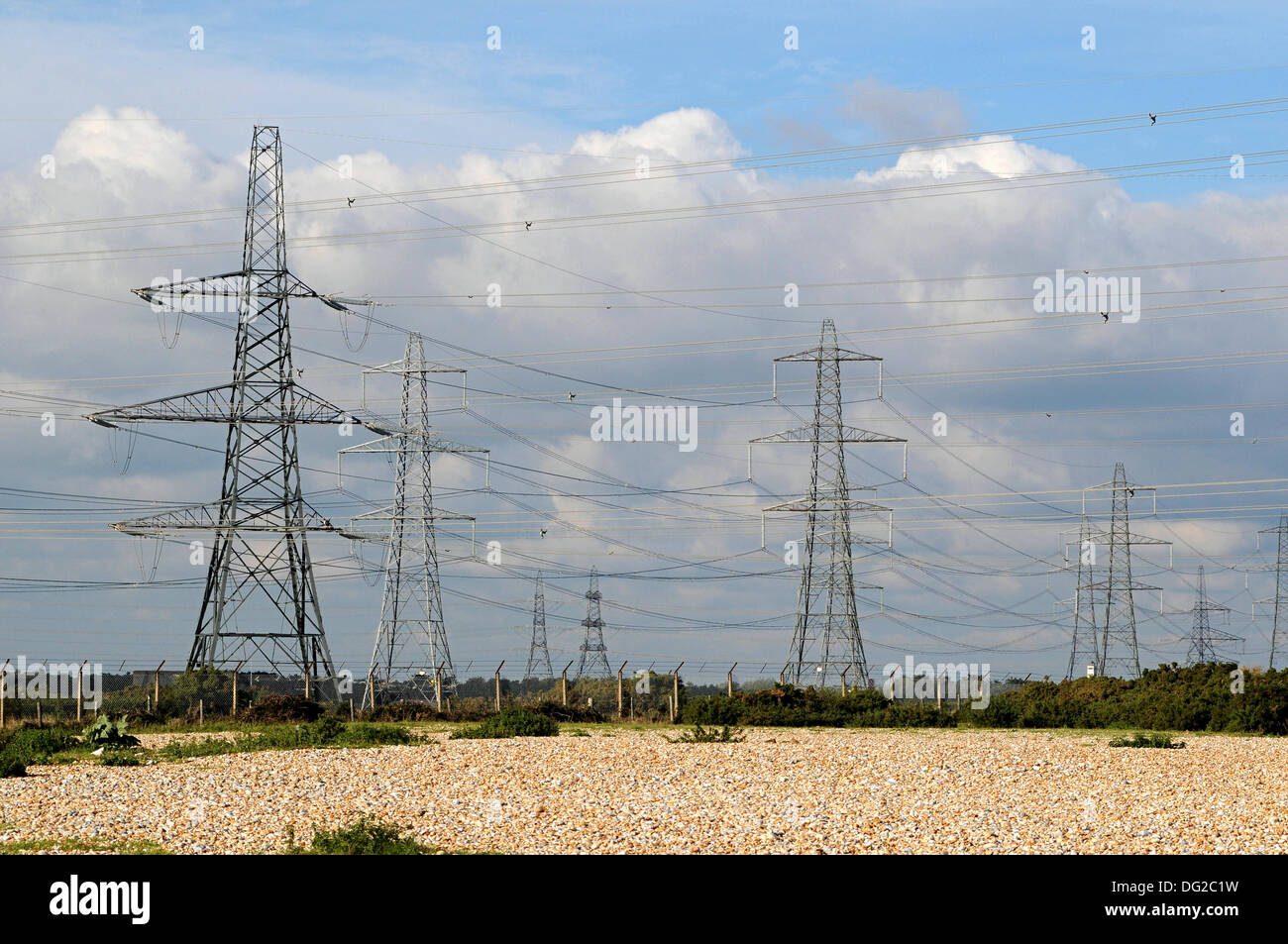 Dengue Marsh, Kent, UK. 12th Oct, 2013. Clouds forming over Denge Marsh ...