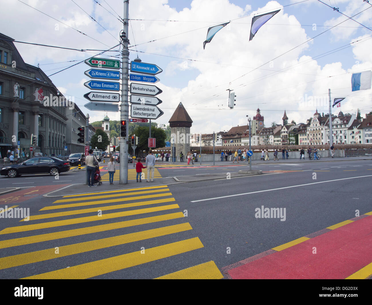 Lucerne Switzerland, beautiful old town and popular tourist destination ...