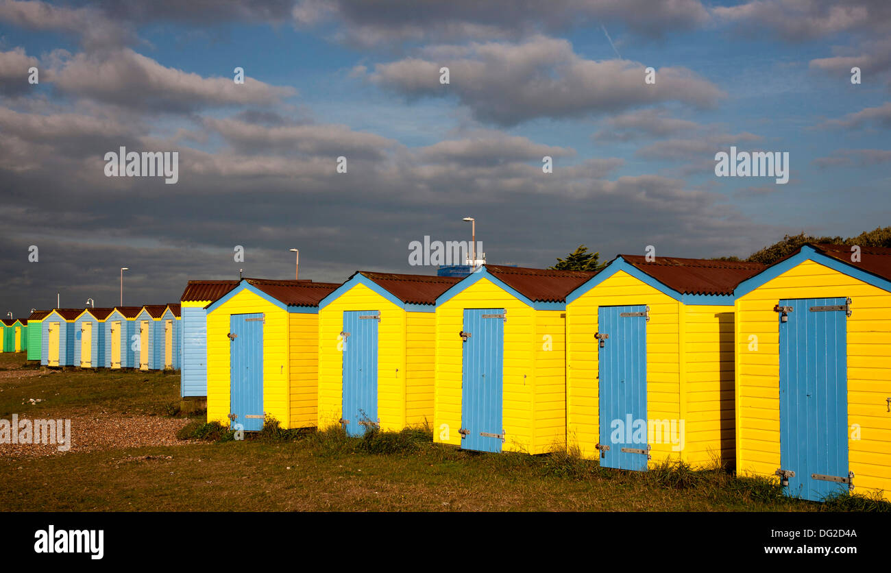 Littlehampton West Sussex UK beach huts Stock Photo - Alamy