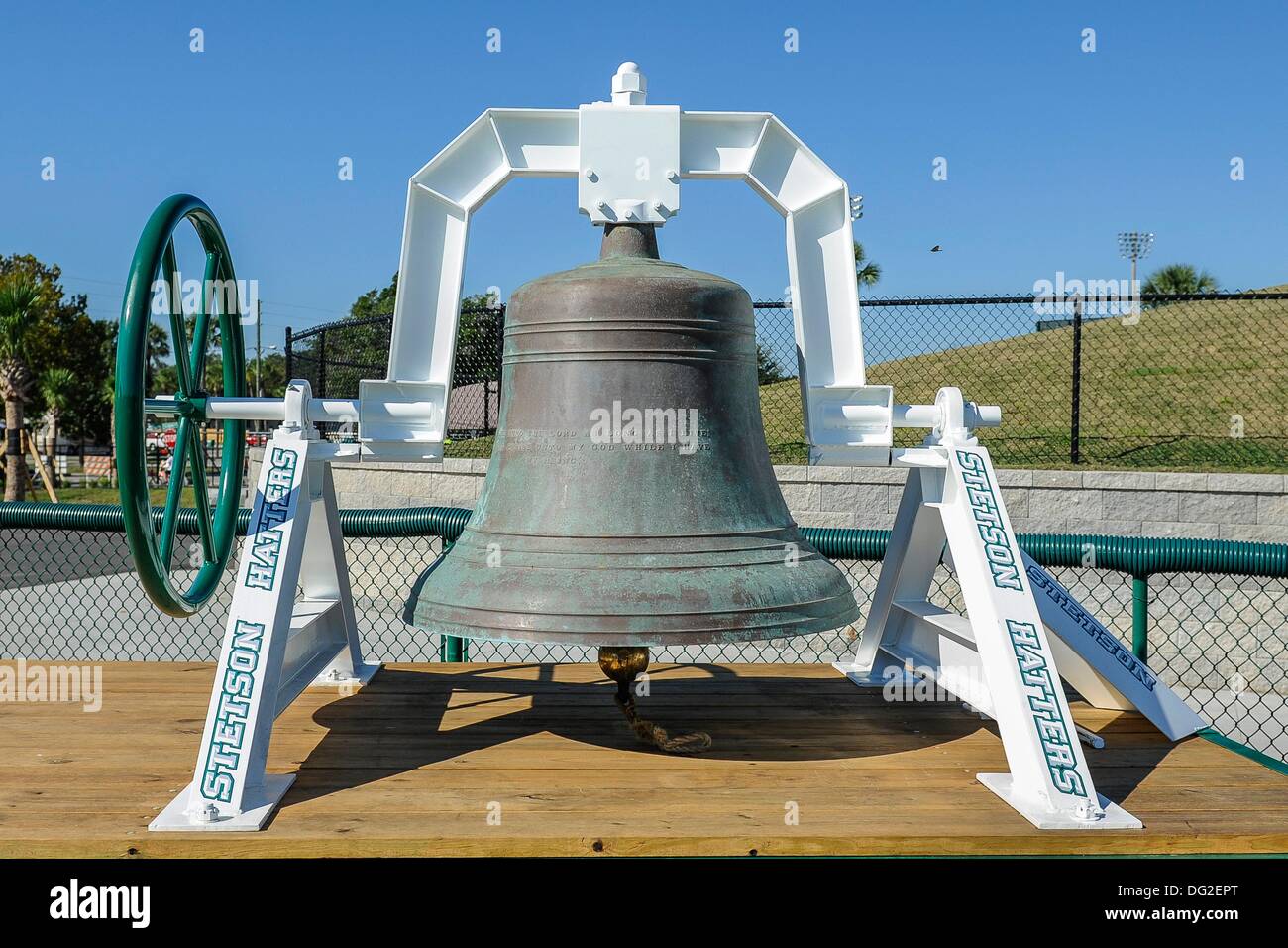 DeLand, Florida, USA. 12th Oct, 2013. Stetson Hatters Victory Bell ...