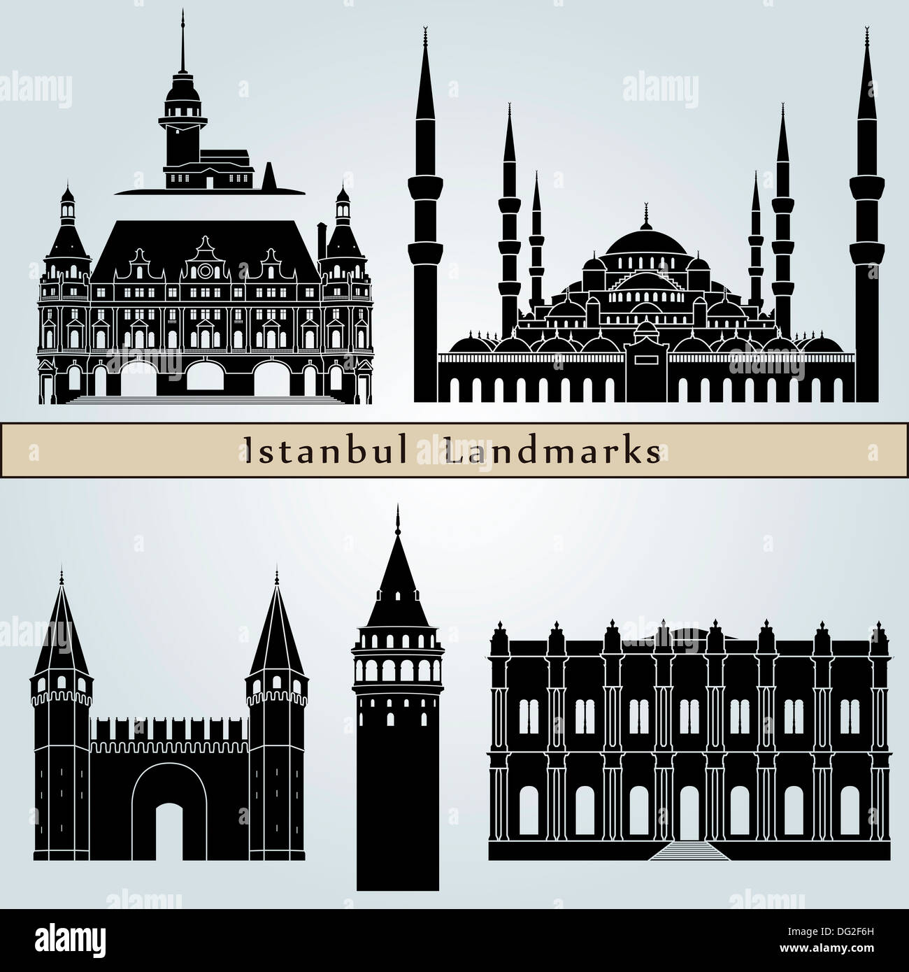 Istanbul landmarks and monuments Stock Photo - Alamy