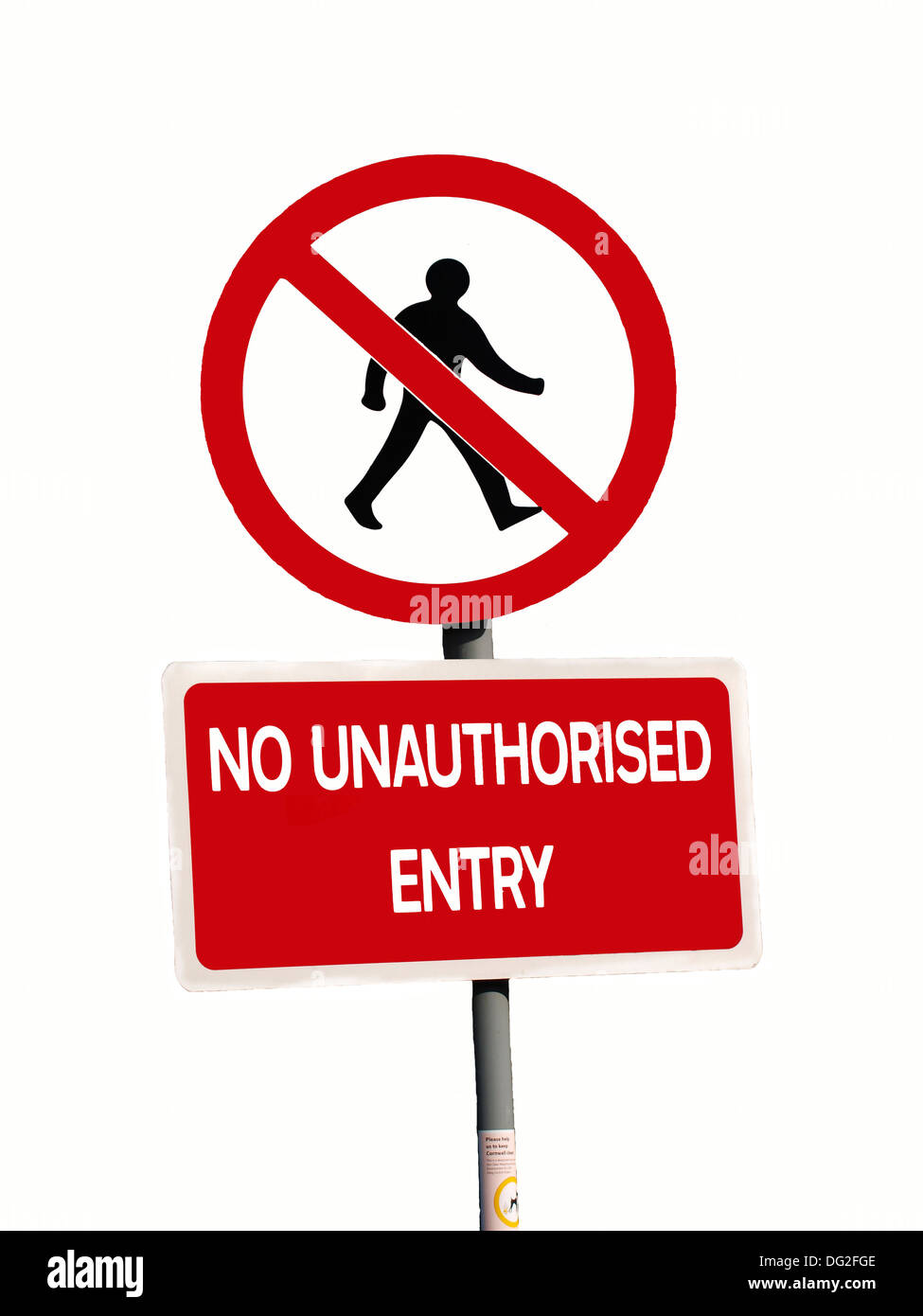 No Unauthorised Entry Sign Stock Photo - Alamy