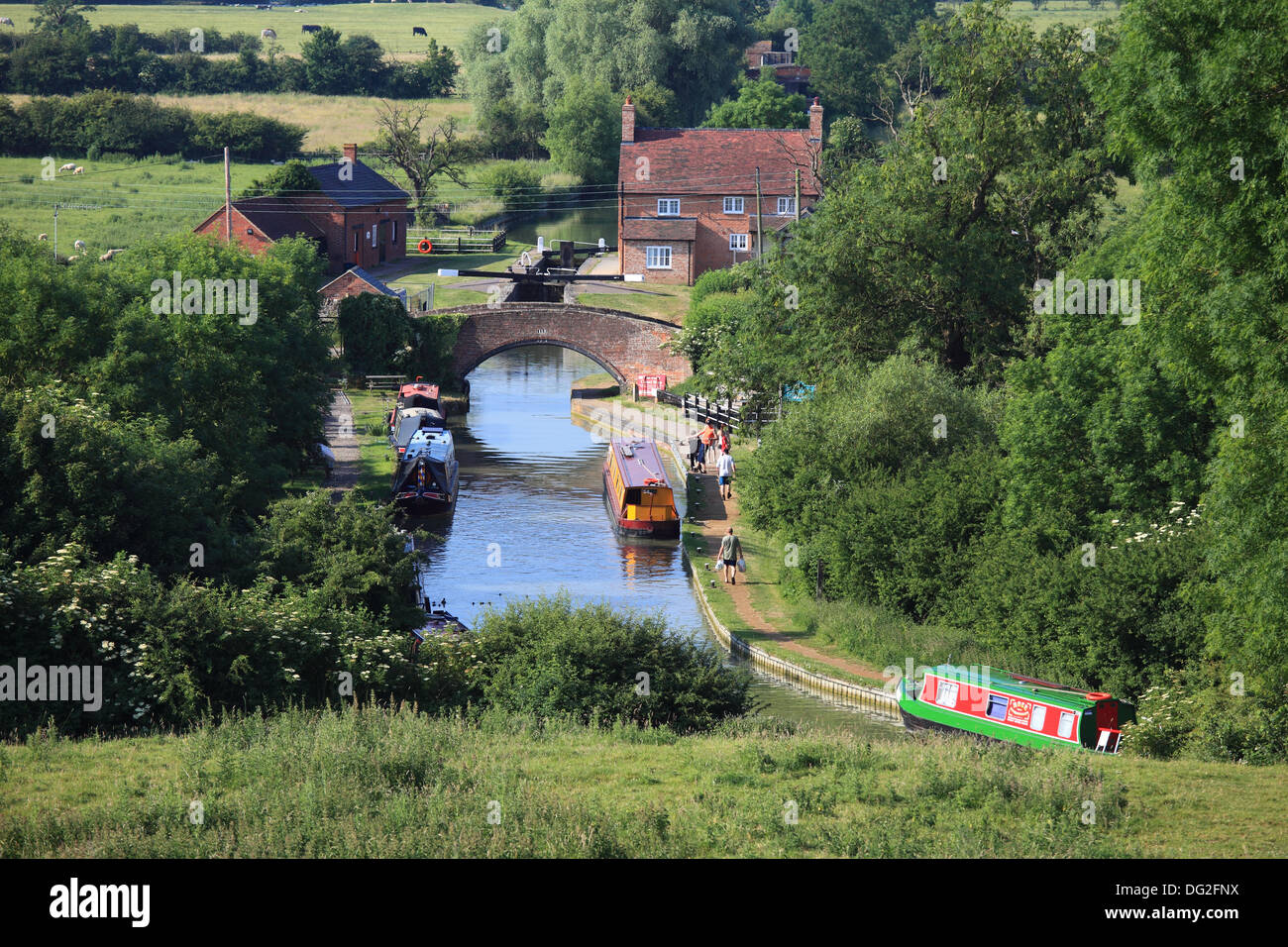 A view from Napton-on-the-Hill over the Folly Bridge and the bottom ...