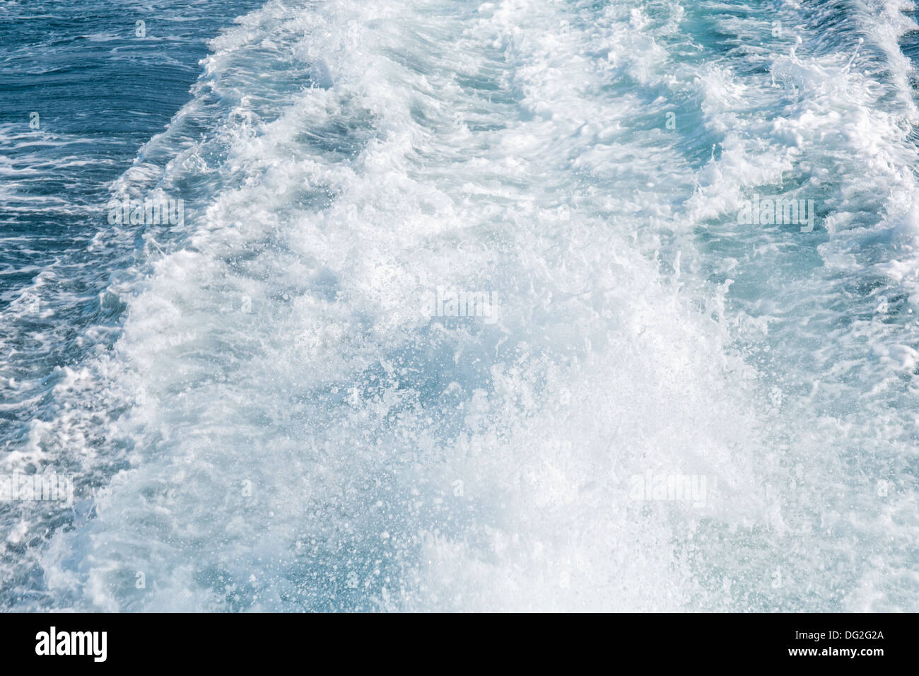 Wavy sea water - the way after the ferryboat Stock Photo - Alamy