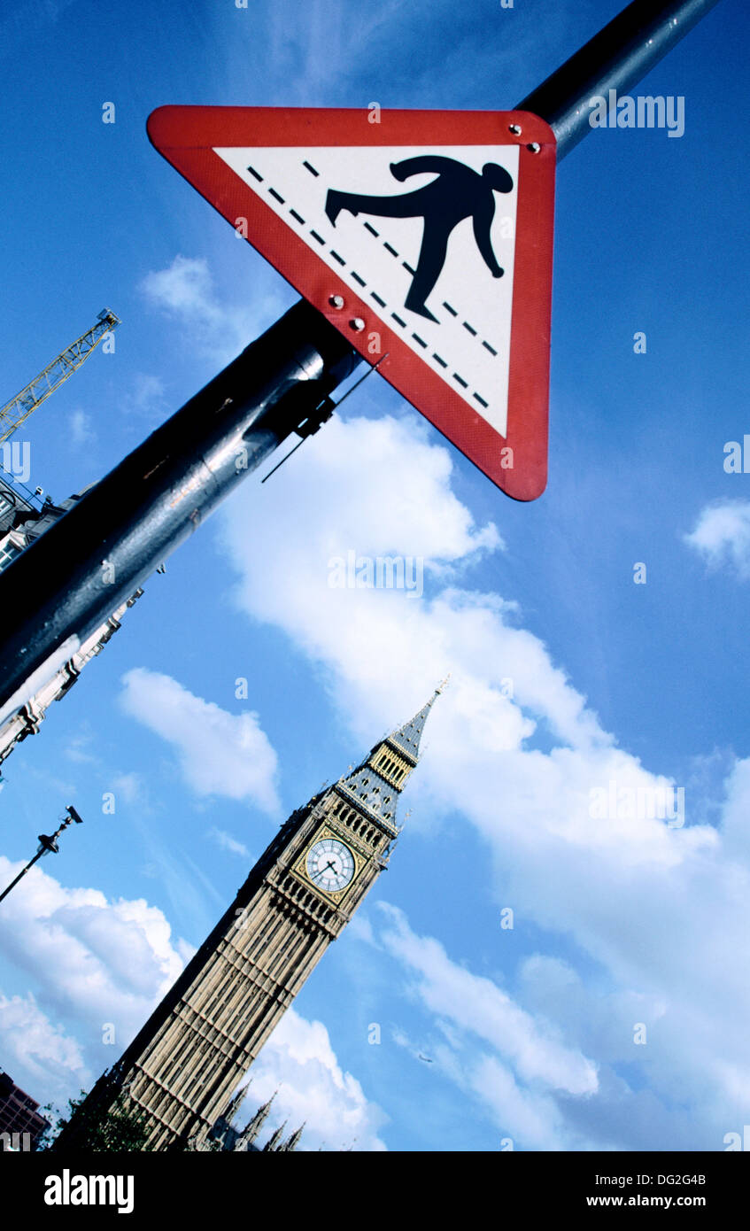 Big Ben and crossing sign. London. England Stock Photo - Alamy