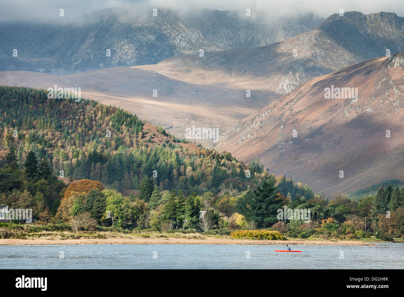 Goat Fell & Arran mountains on the Isle of Arran,Scotland Stock Photo ...