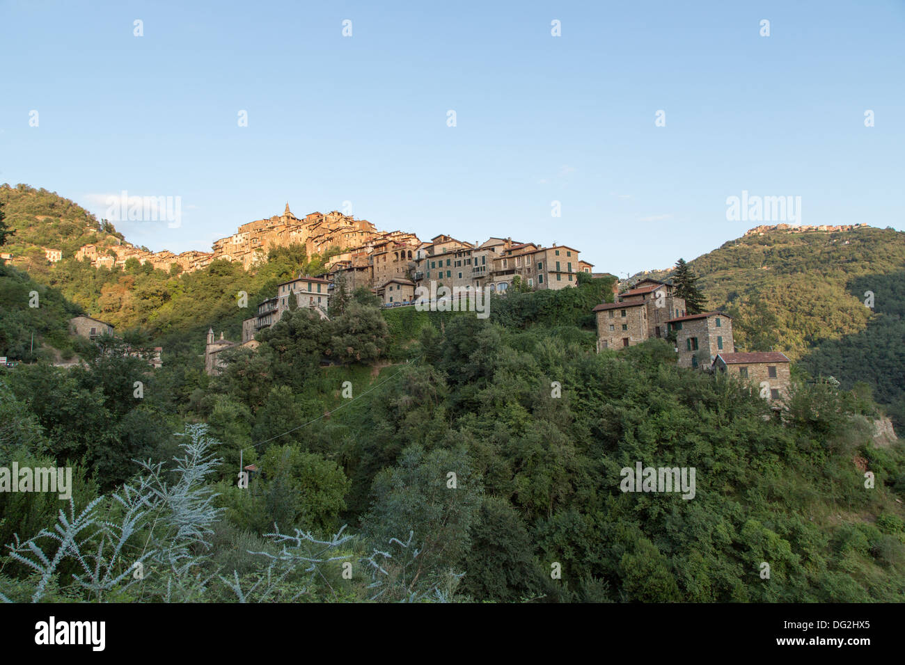 Beautiful view of Apricale in Liguria, Italy Stock Photo - Alamy