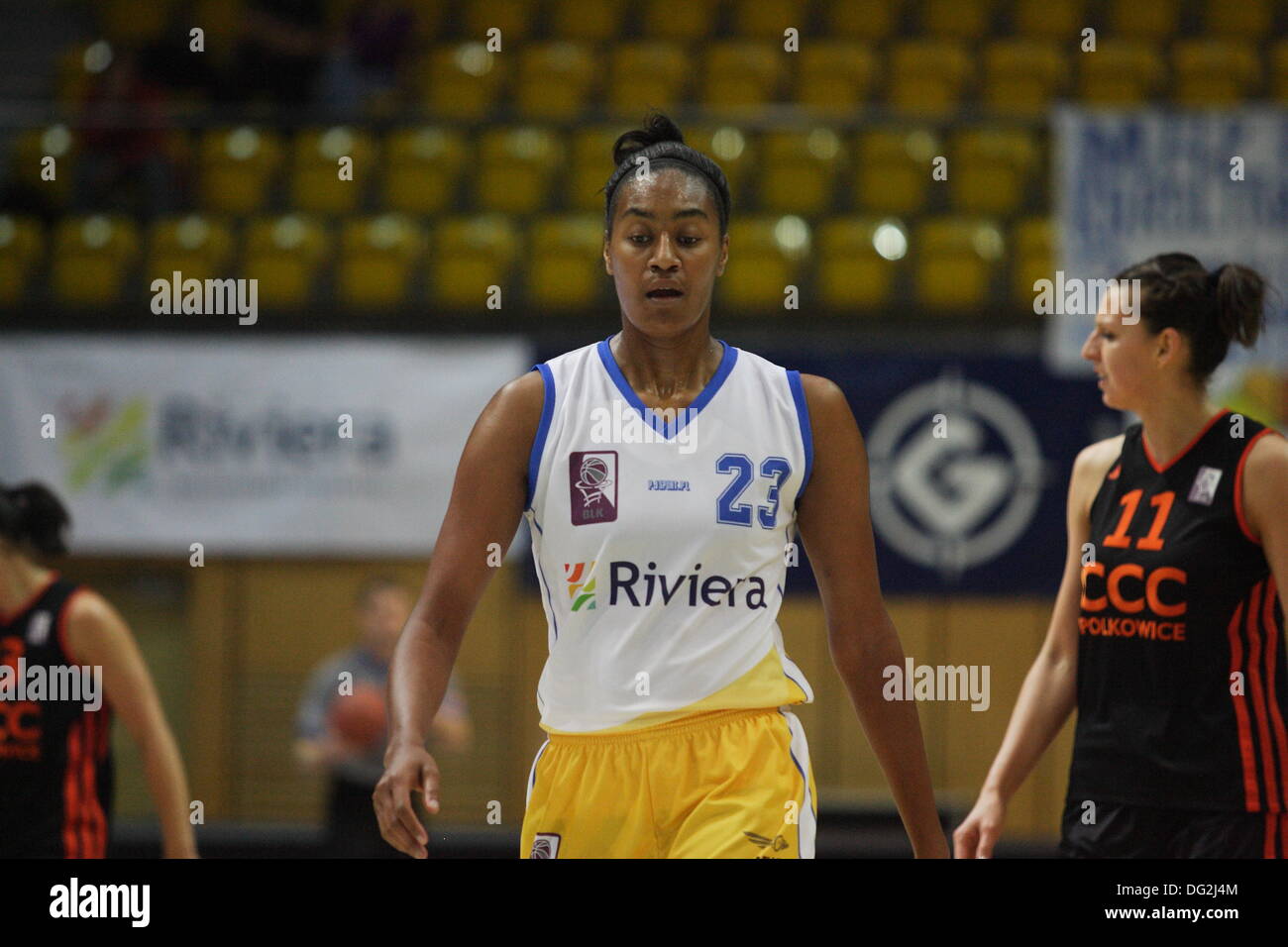 Gdynia, Poland 12th, October Polish Woman Basket League game between ...