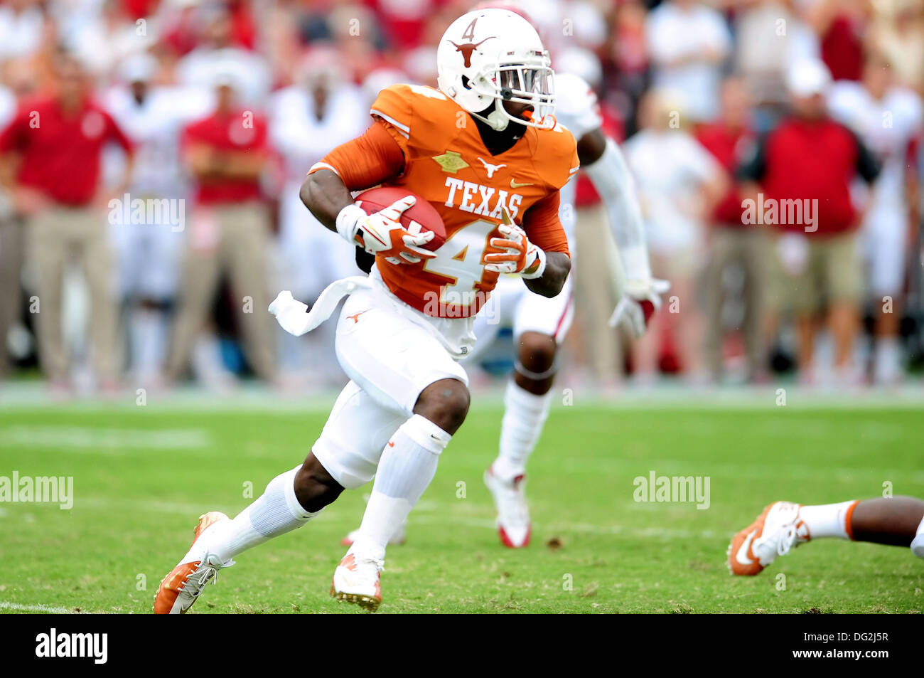 October 12, 2013 Dallas, TX.Texas Longhorns running back Daje Johnson ...