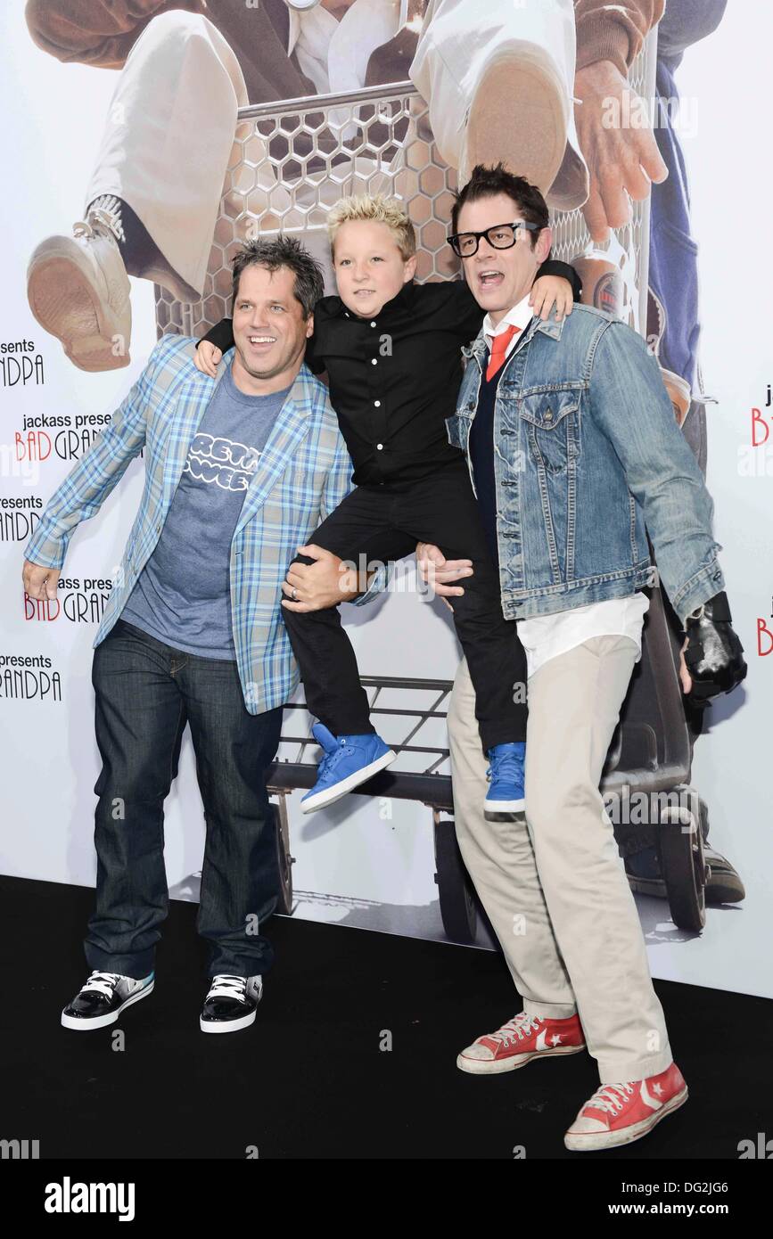 Berlin, Germany. 11th Oct, 2013. Jeff Tremaine, Jackson Nicoll and ...