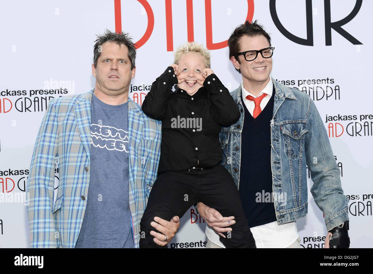 Berlin, Germany. 11th Oct, 2013. Jeff Tremaine, Jackson Nicoll and ...