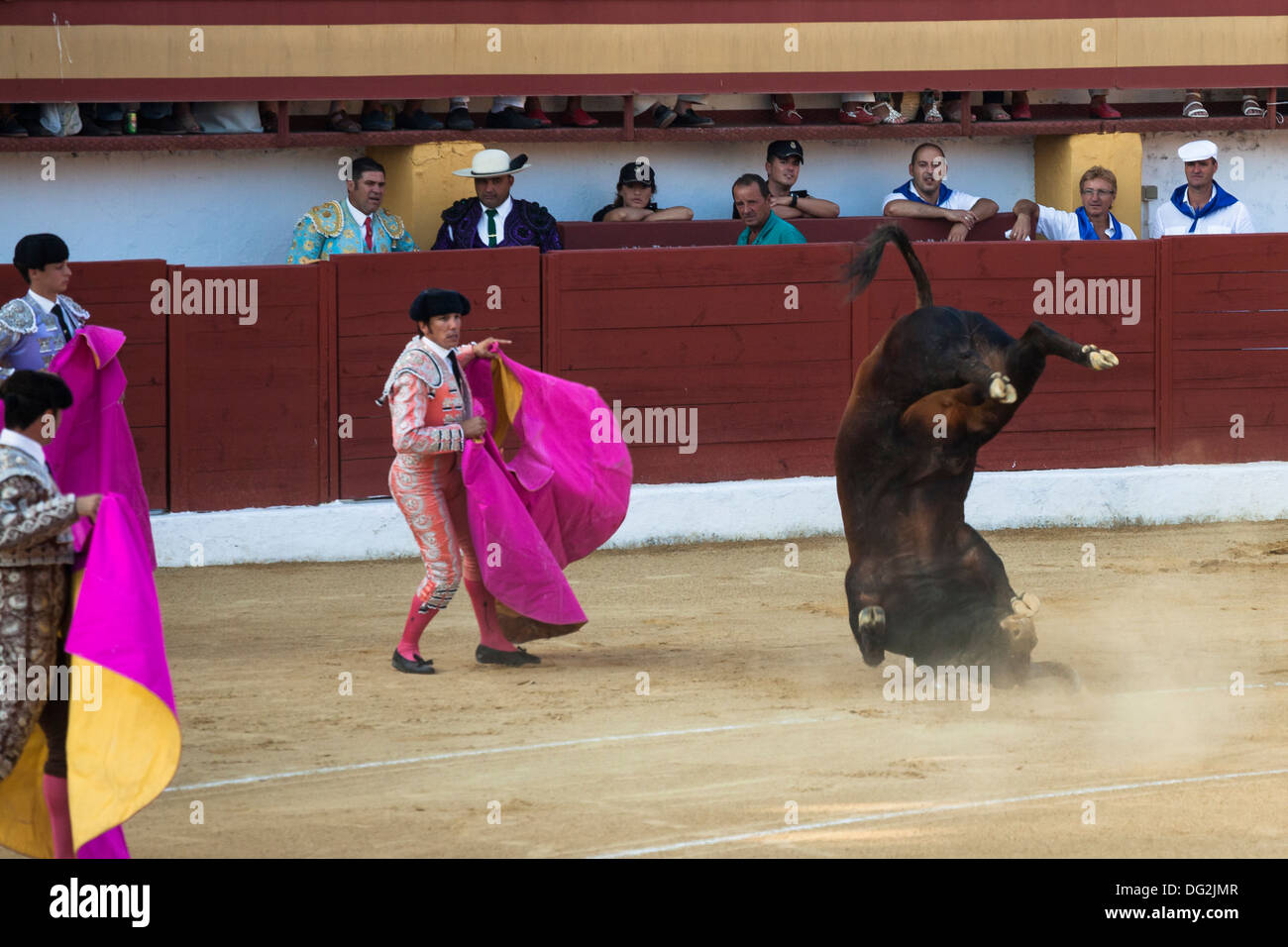 Traditional Spanish bullfighting on July 19, 2013 in La Linea de la ...