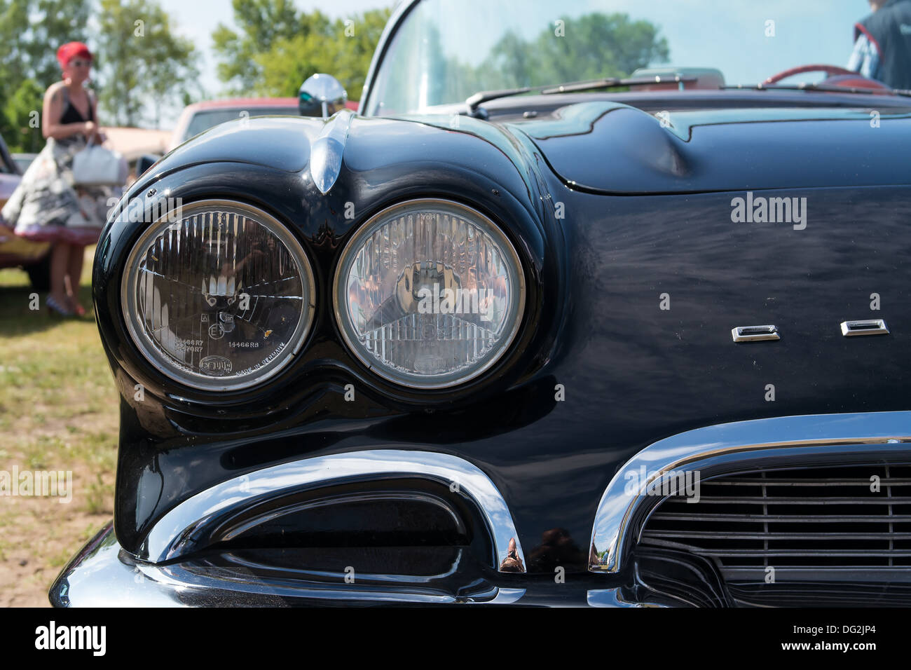 Detail of the car Chevrolet Corvette (First generation-C1 Stock Photo ...