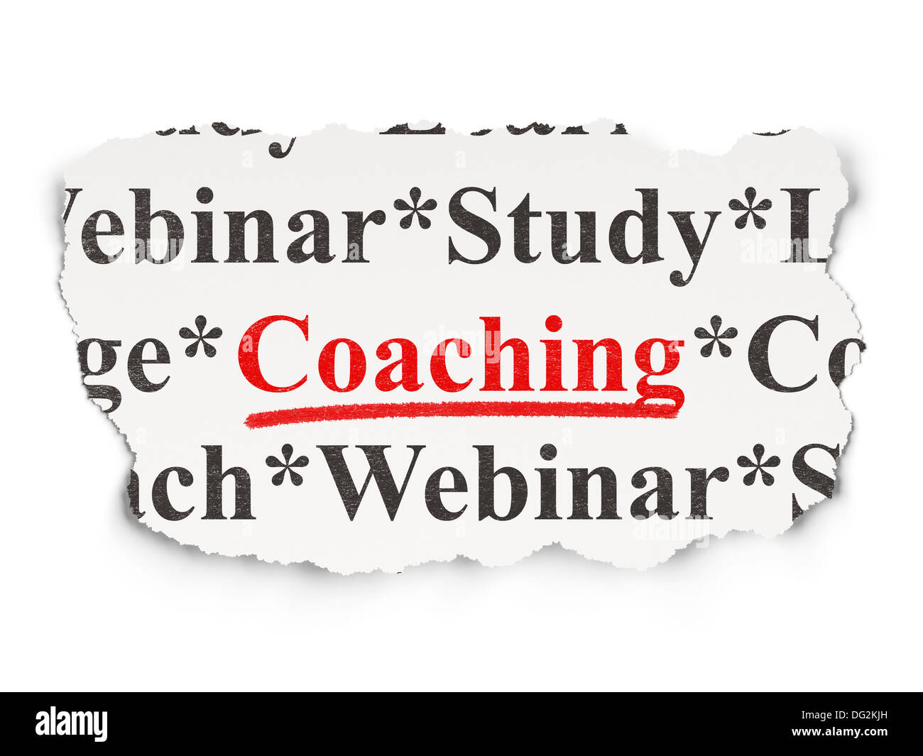 Education concept: Coaching on Paper background Stock Photo - Alamy