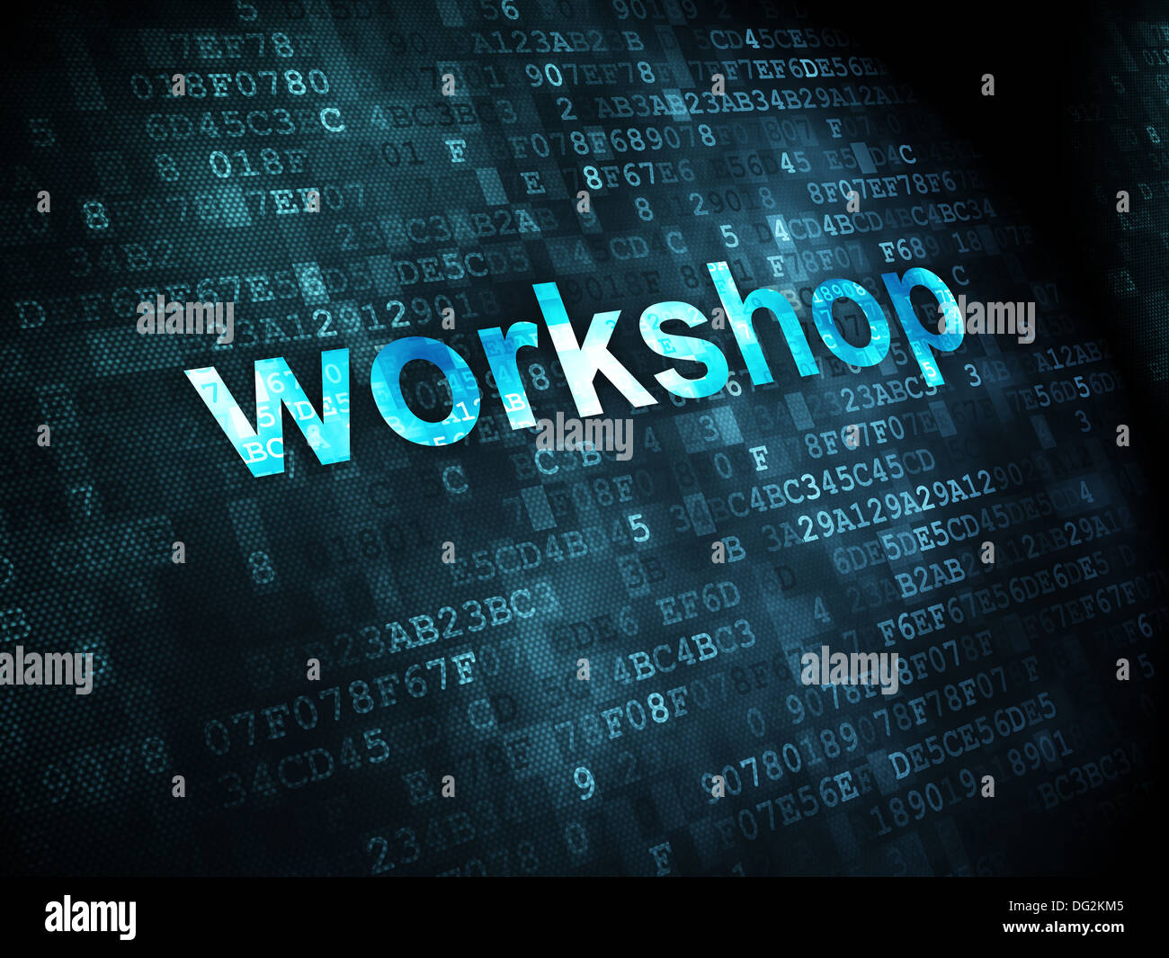 Education concept: Workshop on digital background Stock Photo - Alamy