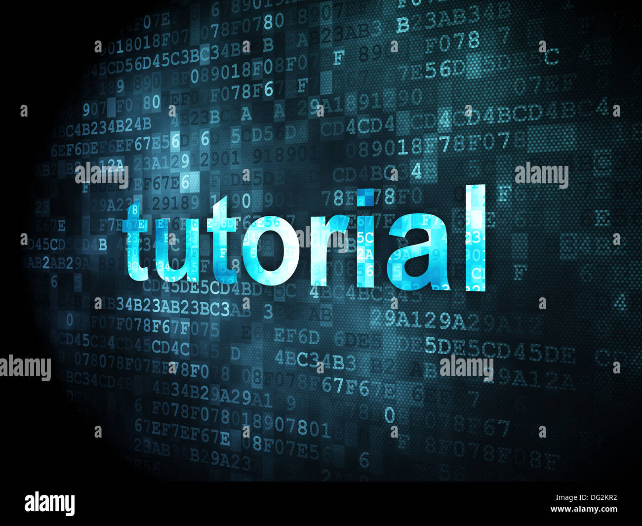 Education concept: Tutorial on digital background Stock Photo - Alamy