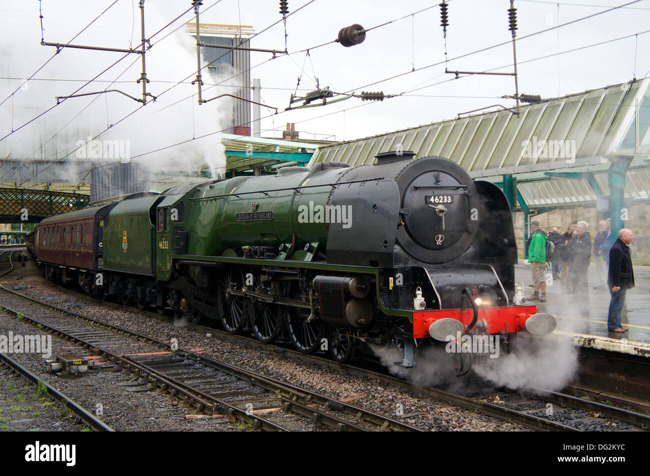 Steam locomotive 'Duchess of Sutherland' 46233 in Carlisle Railway ...