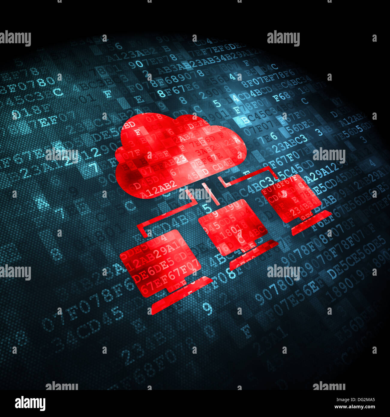 Networking concept: Cloud Network on digital background Stock Photo - Alamy