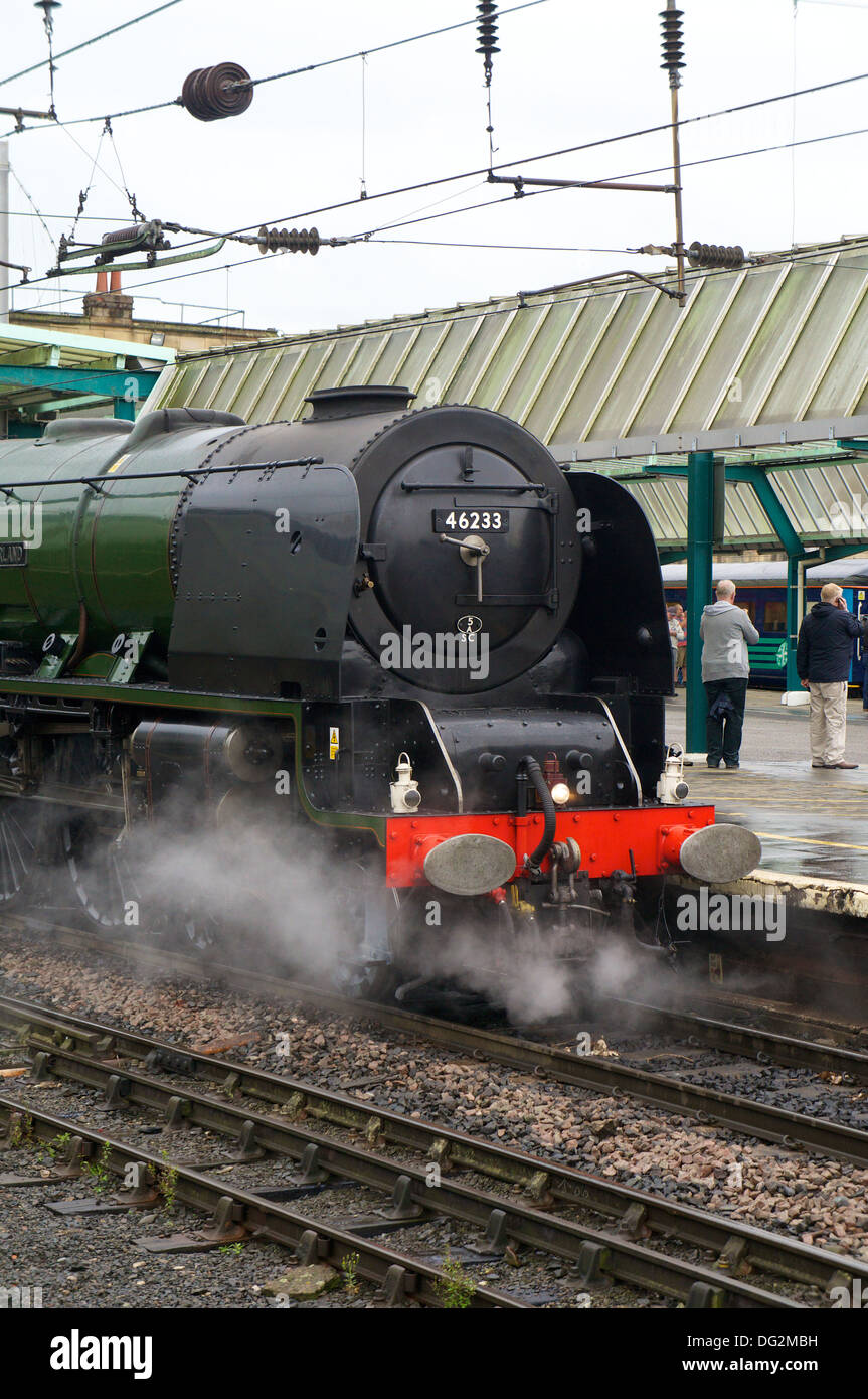 Steam locomotive 'Duchess of Sutherland' 46233 in Carlisle Railway ...