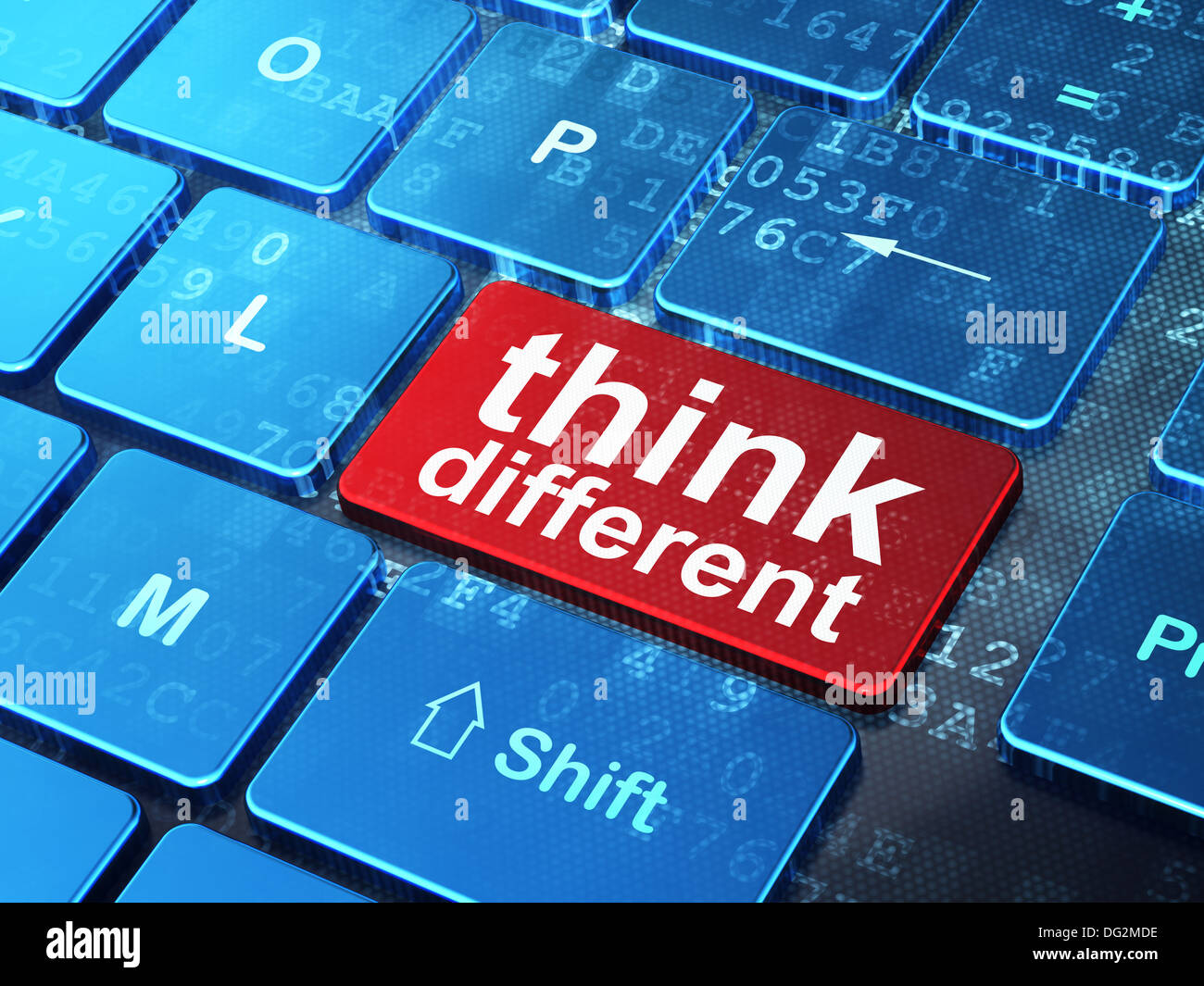Education concept: Think Different on computer keyboard backgrou Stock ...