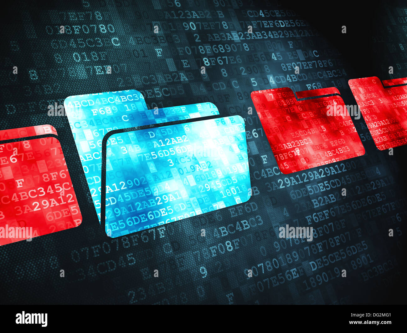 Safety finance concept: Folder on digital background Stock Photo - Alamy