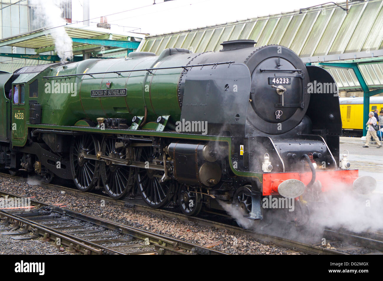 Steam locomotive 'Duchess of Sutherland' 46233 in Carlisle Railway ...